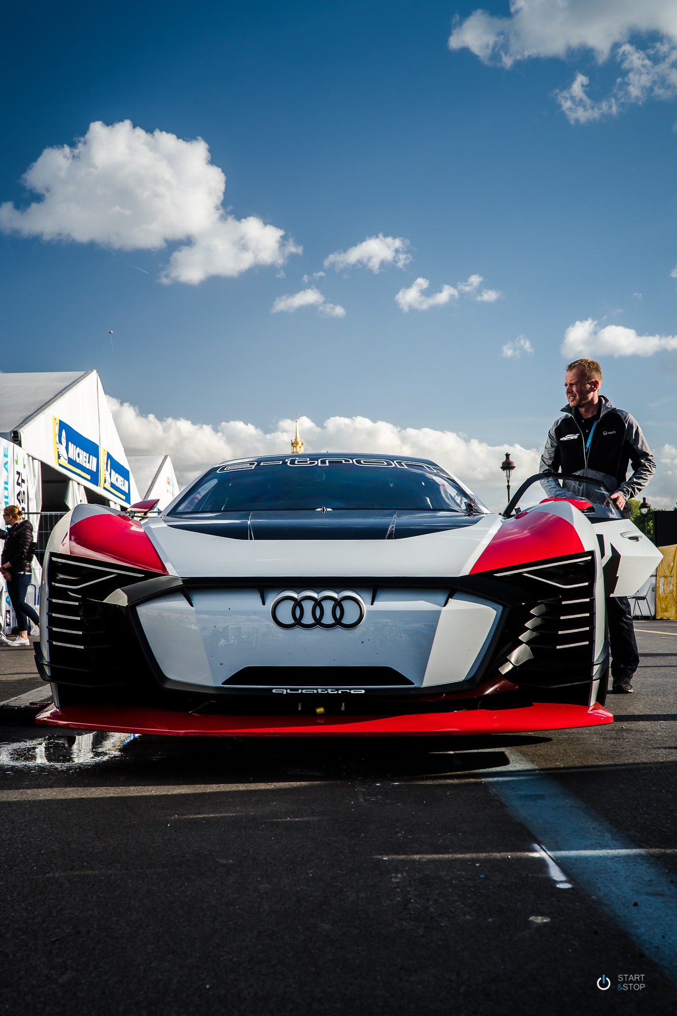 Essai Audi e-tron Vision Gran Turismo sur le circuit de Paris